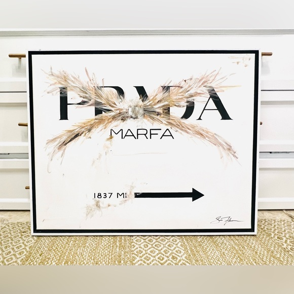 Art | Original Prada Logo Stylist Acrylic Painting Large Canvas | Poshmark